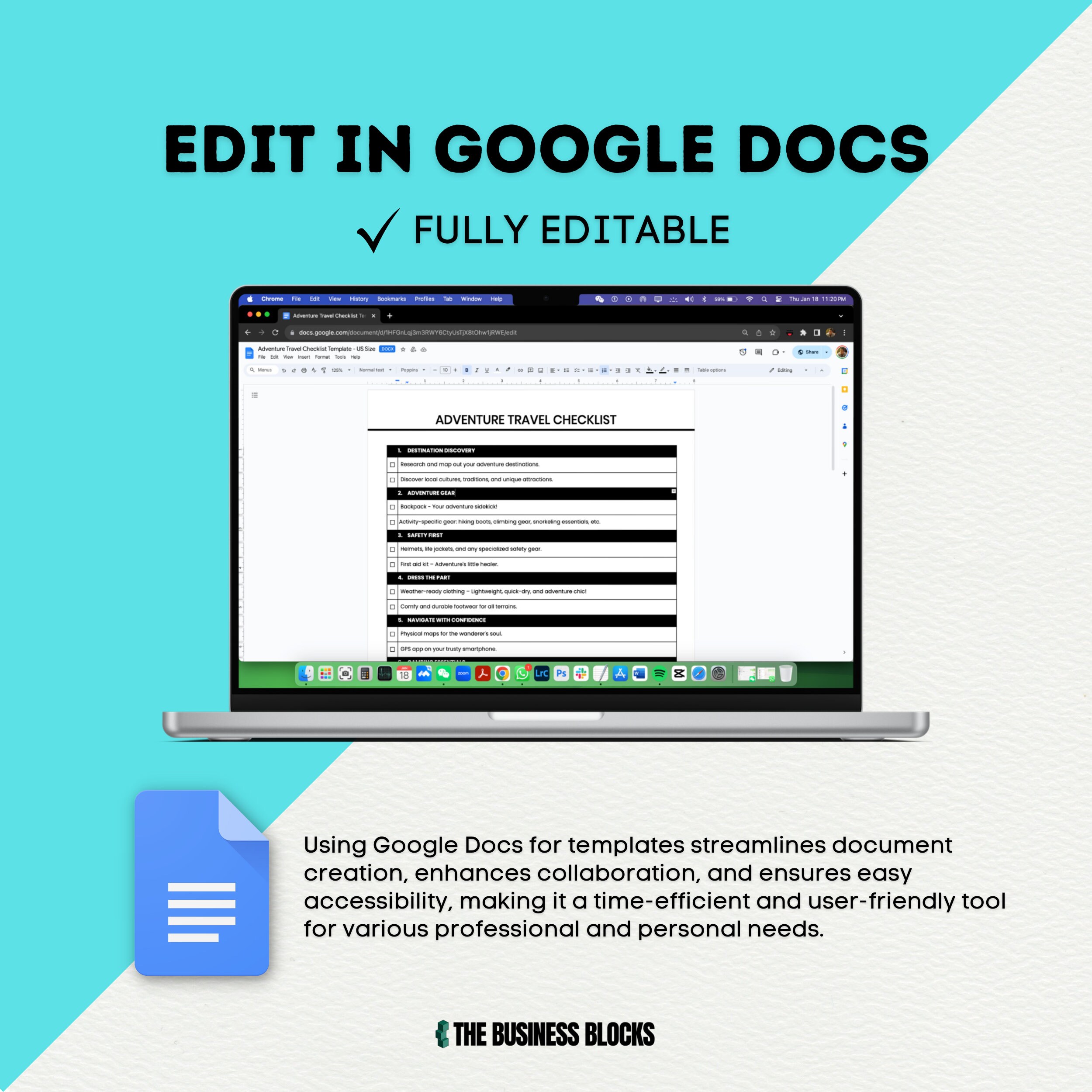 Adventure Travel Checklist Template Outdoor Adventure Checklist Travel ...