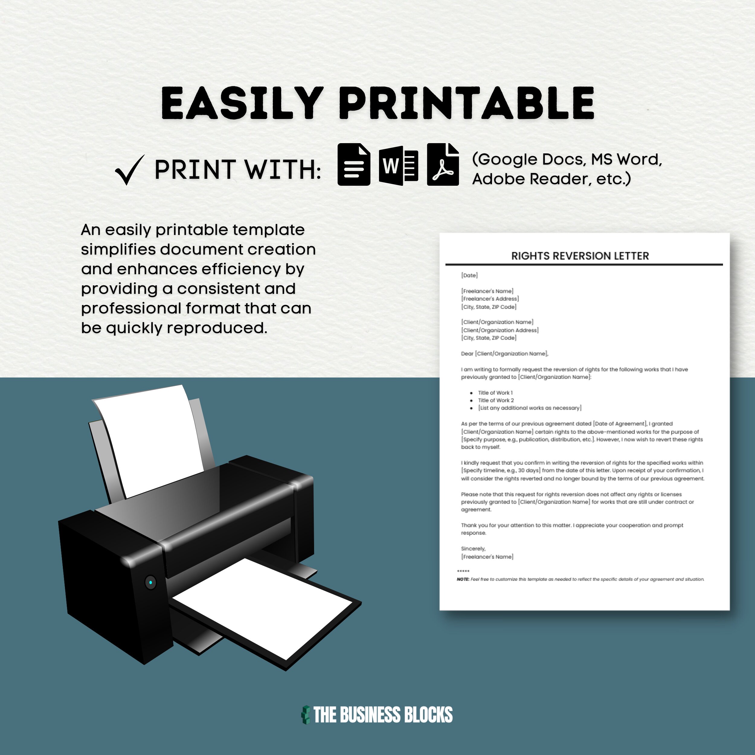 Rights Reversion Letter Template Author Rights Reversion Copyright ...