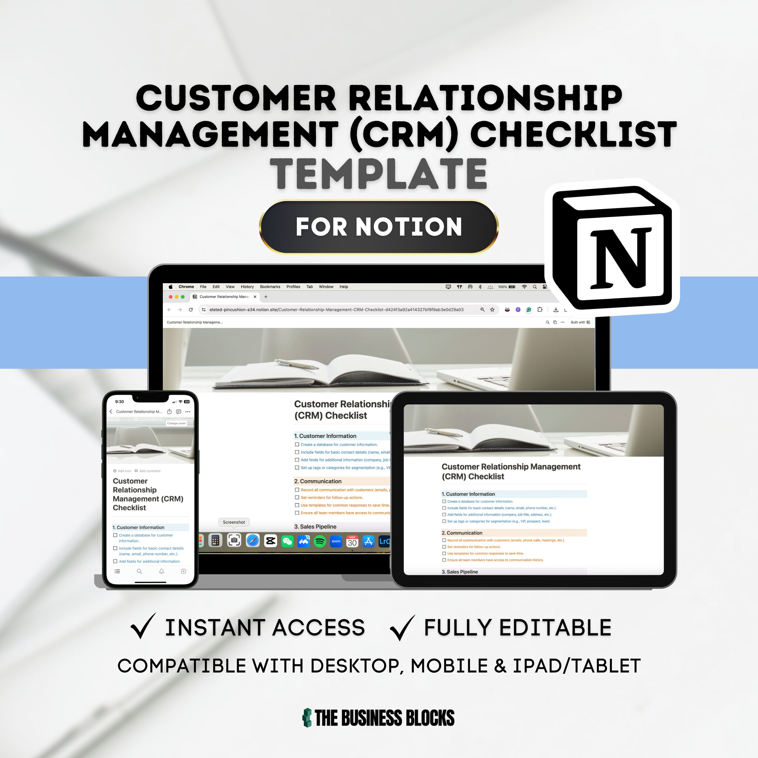 Notion CRM Checklist Template: Customer Relationship Management - Etsy