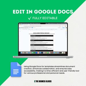 Social Media Profile Checklist Template: Branding Audit (digital ...