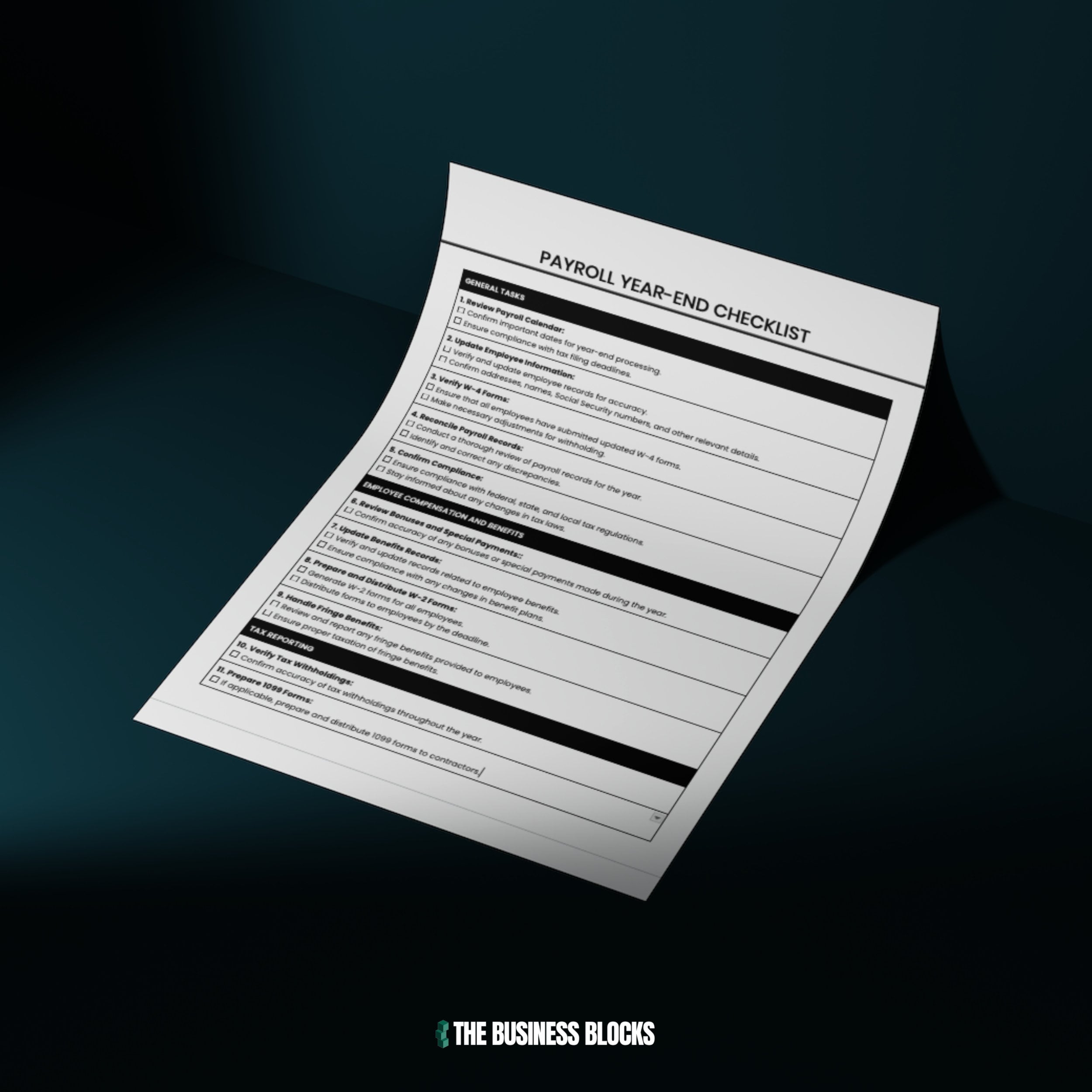 Payroll Year-end Checklist Template Year-end Payroll Processing Payroll ...