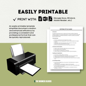 Editing Style Guide Template: Editorial & Writing Standards (google ...
