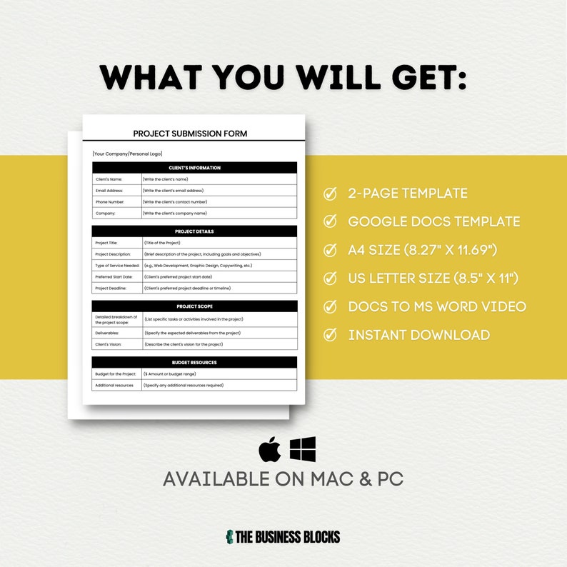 Freelance Project Submission Form Template Project Submission Form Project Request Form Template ...