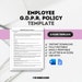 Employee GDPR Policy Template Data Privacy Policy GDPR Compliance ...