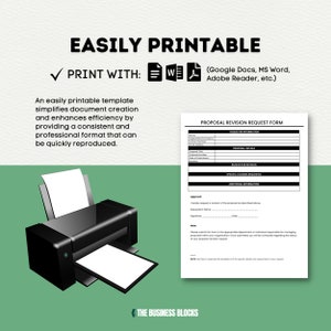 Proposal Revision Request Form Template (google Docs, MS Word) - Etsy