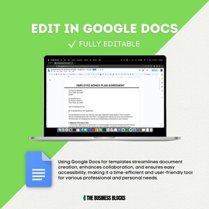 Employee Bonus Plan Agreement Template (google Docs, MS Word) - Etsy
