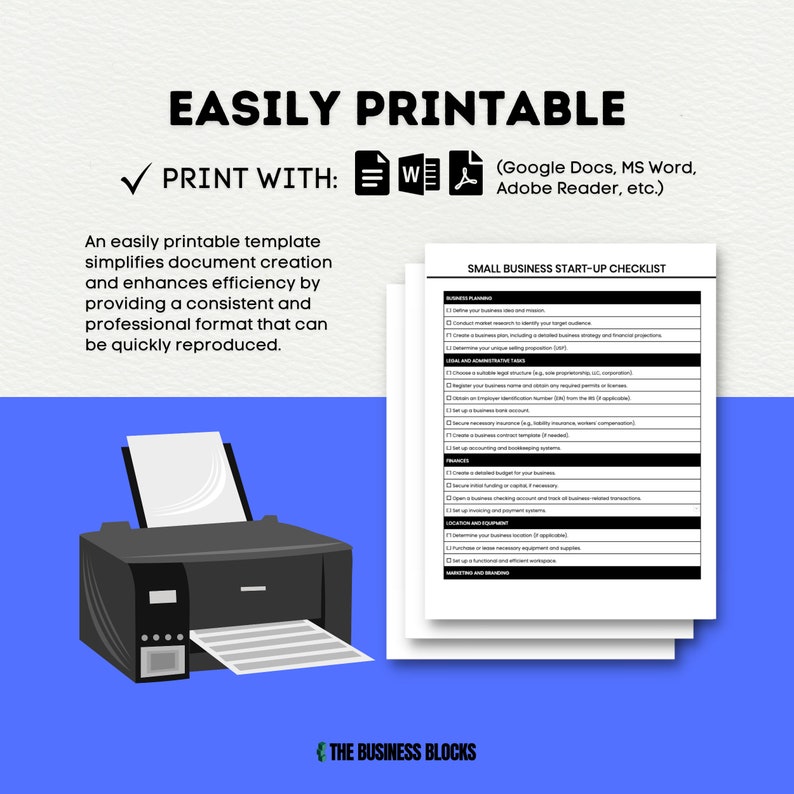 Small Business Start-up Checklist Template (google Docs, MS Word) - Etsy