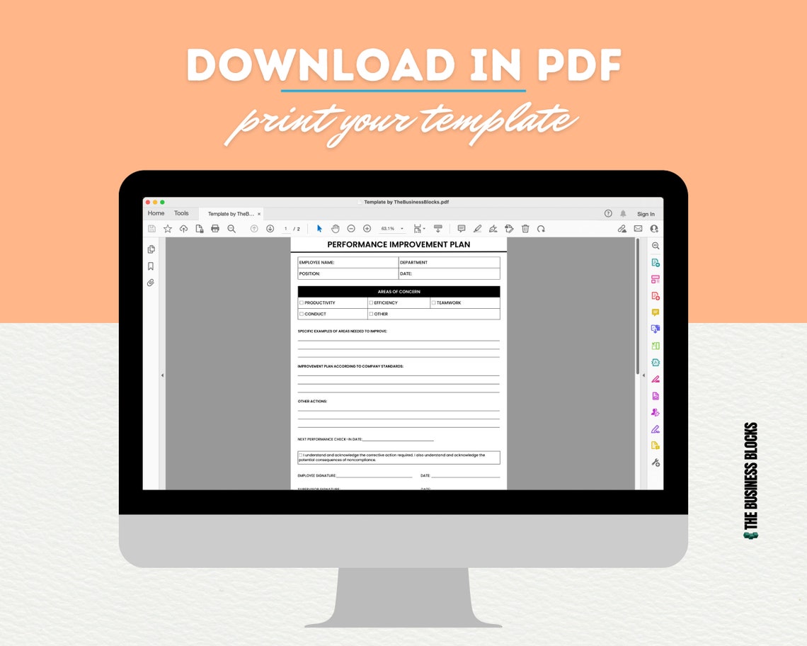 Performance Improvement Plan Template: Editable Employee Review (canva ...