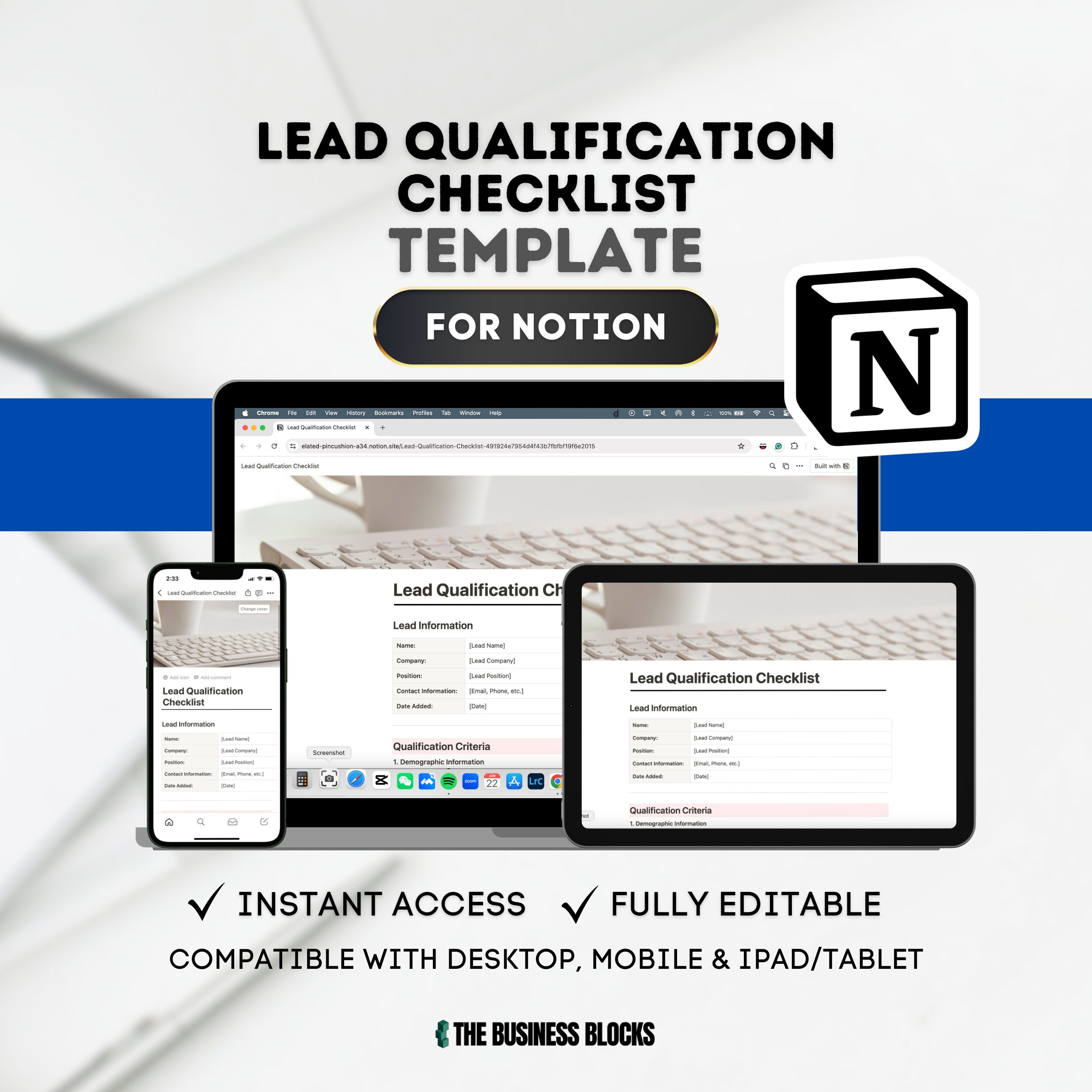 NOTION Lead Qualification Checklist Template Lead Evaluation Checklist Lead Assessment Template ...