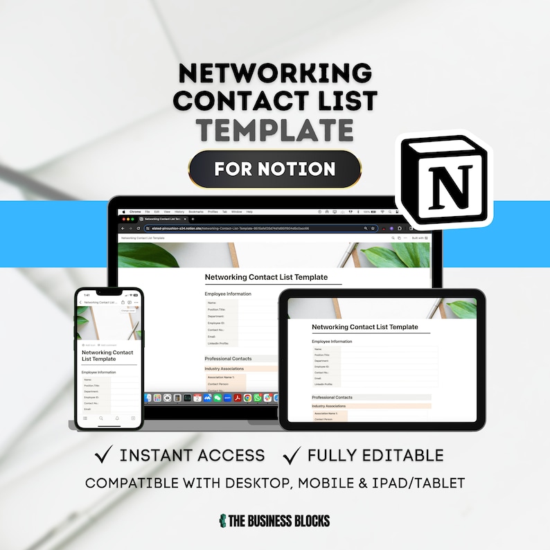 Notion Networking Contact List Template: Freelancer Contact Management ...