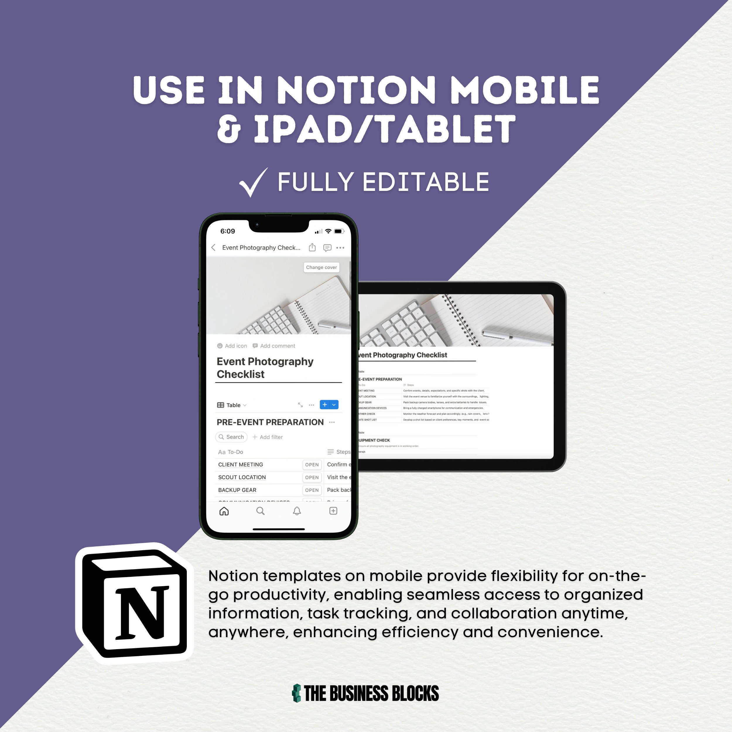 Notion Event Photography Checklist Template: Event Planning Guide - Etsy