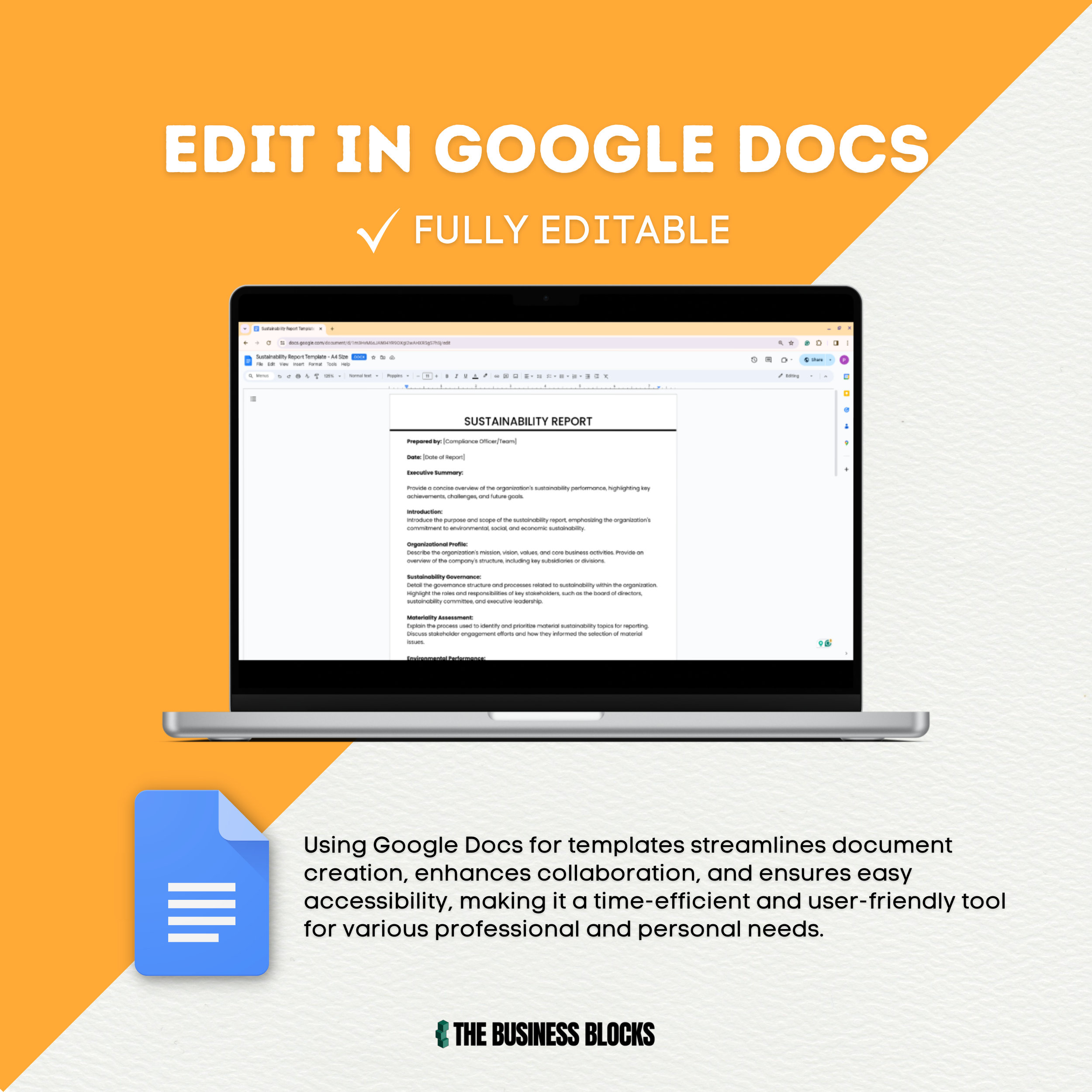 Sustainability Report Template: Environmental Impact Analysis (google ...