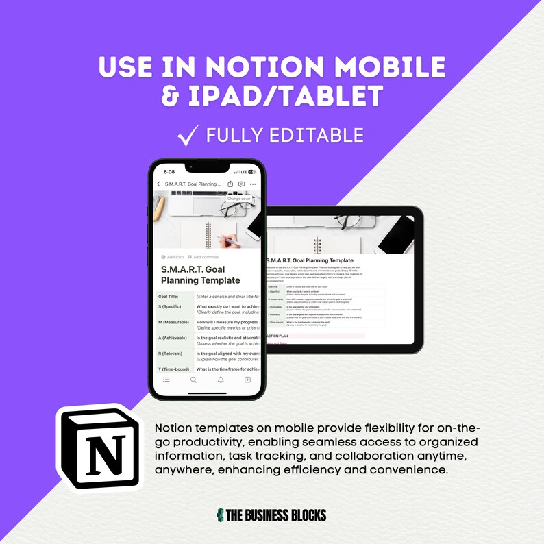 Notion SMART Goal Planning Notion Template SMART Goal Setting Notion ...