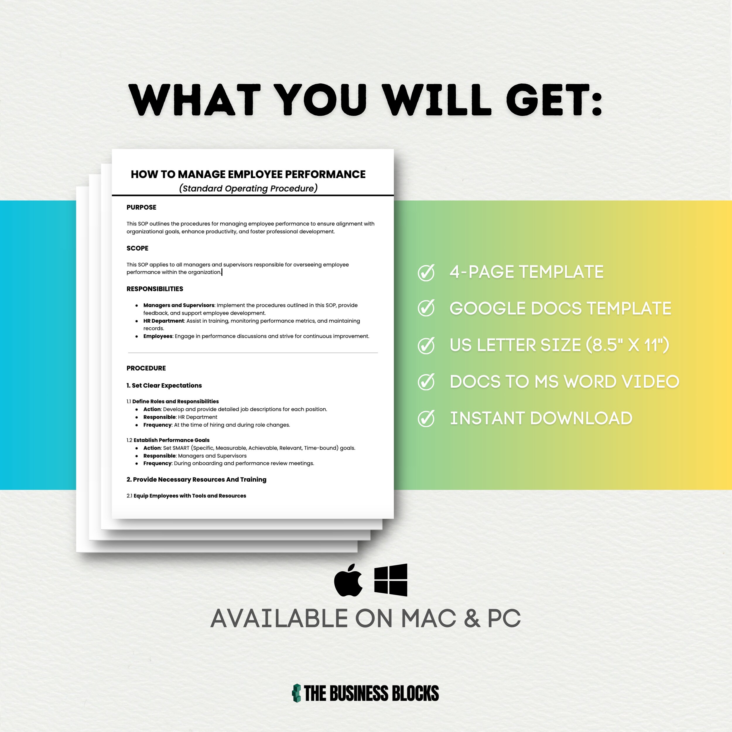 How to Manage Employee Performance SOP Template Employee Performance ...