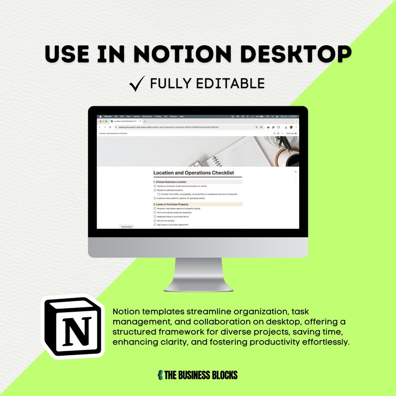 Notion Location & Operations Checklist Template - Etsy
