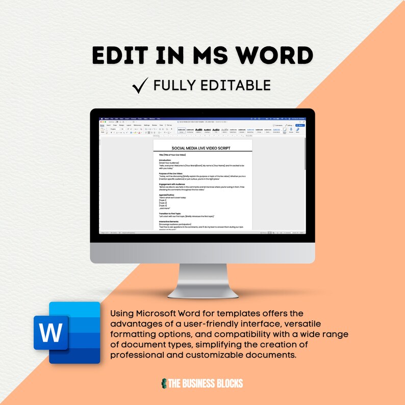 Social Media Live Video Script Template Social Media Content Creation ...