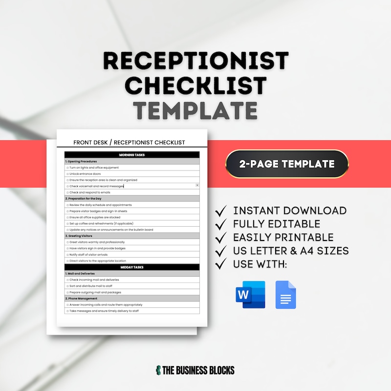 Dental Front Desk Training Checklist - Etsy