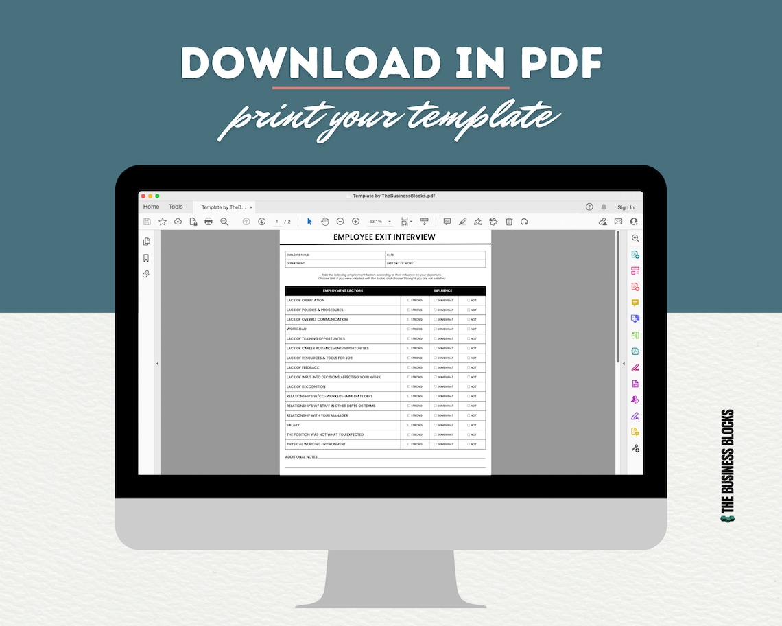 Employee Exit Interview Template Human Resources Templates Employee ...