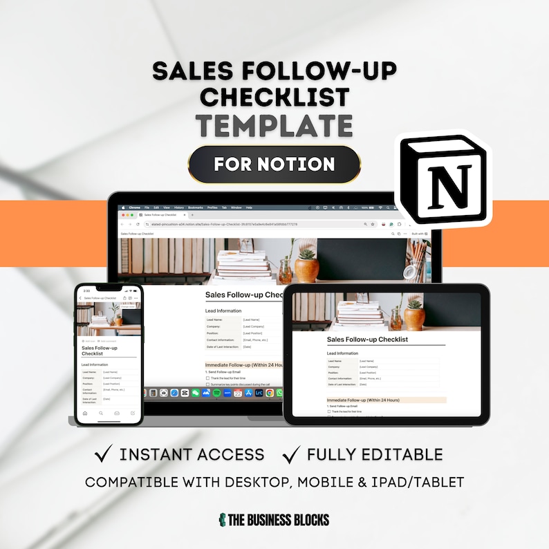 NOTION Sales Follow-up Checklist Template Post-sales Call Customer ...