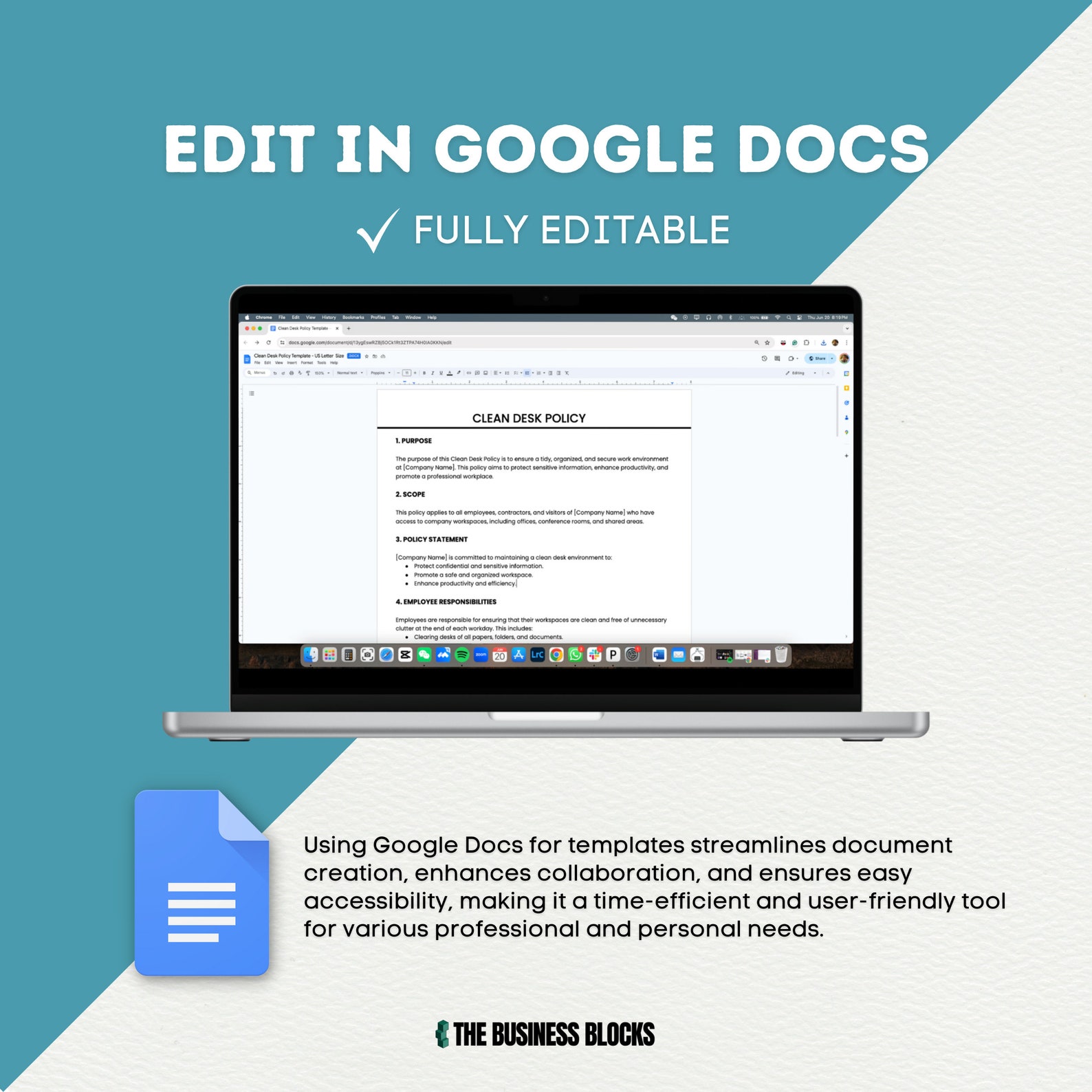 Clean Desk Policy Template Desk Cleanliness Policy Clean Workstation ...
