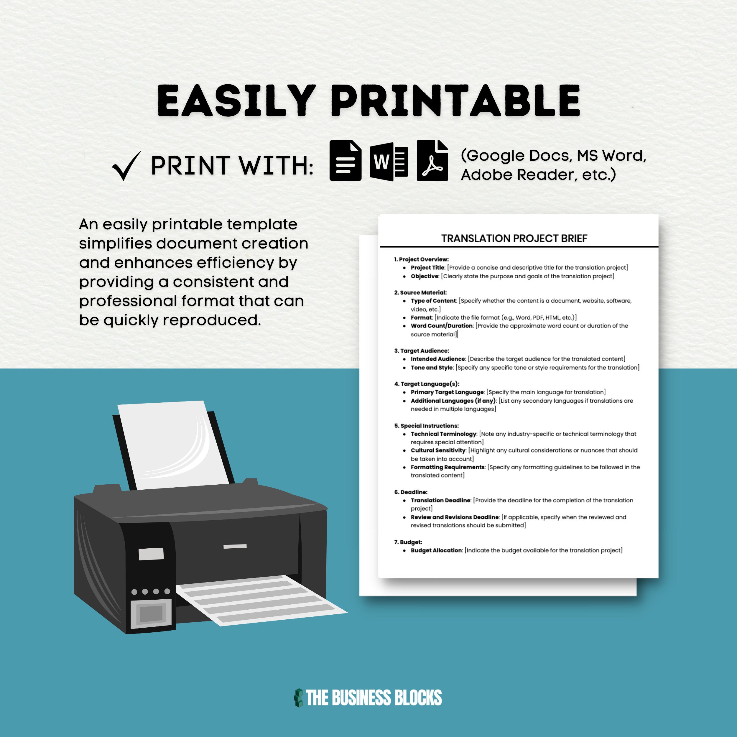 Translation Project Brief Template: Multilingual Project Planning ...