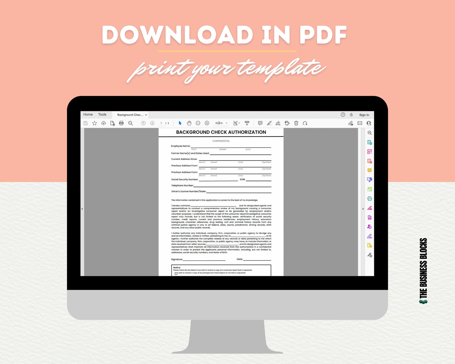 Employee Background Check Form Background Consent Reference Check ...