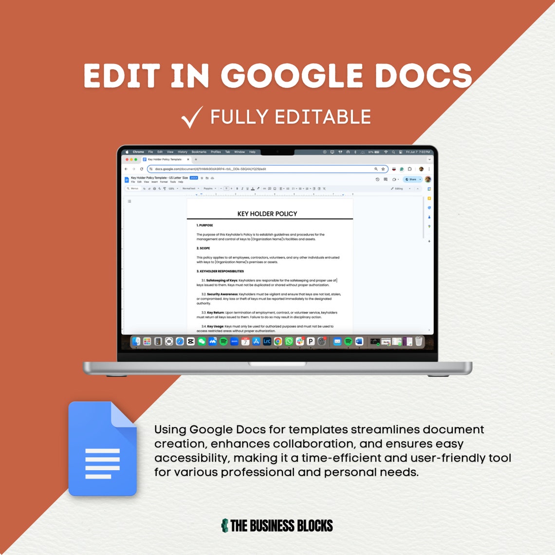Key Holder Policy Template: Editable Business Guidelines (google Docs ...