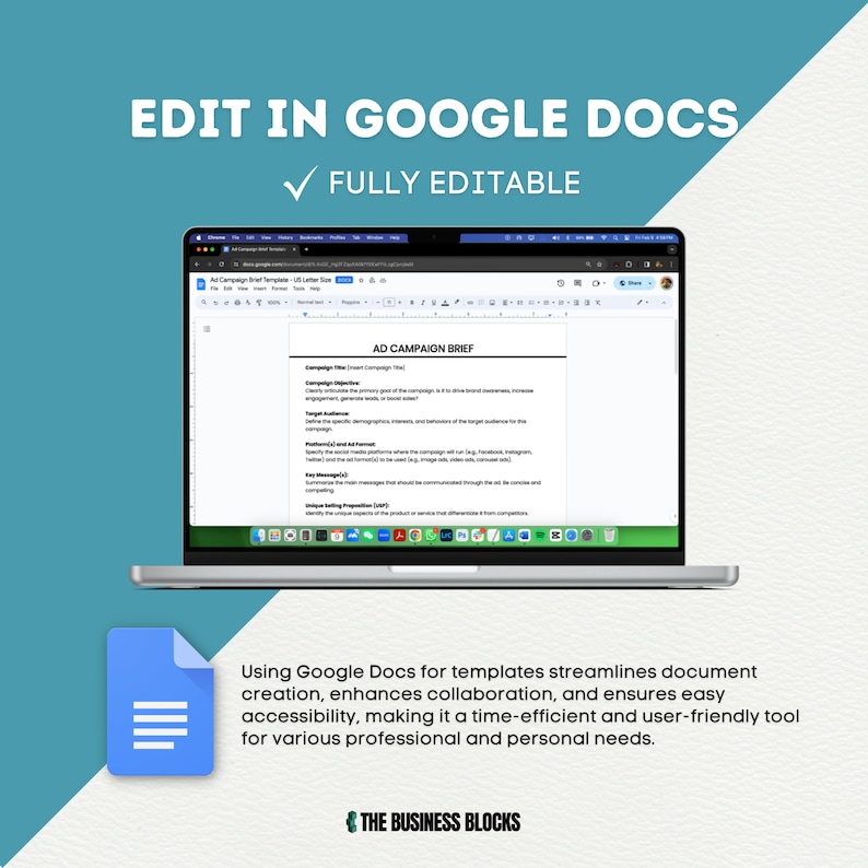 Ad Campaign Brief Template: Social Media & Content (google Docs, MS ...