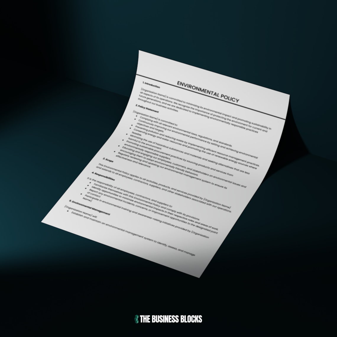Environmental Policy Template: Customizable Sustainability Policy ...