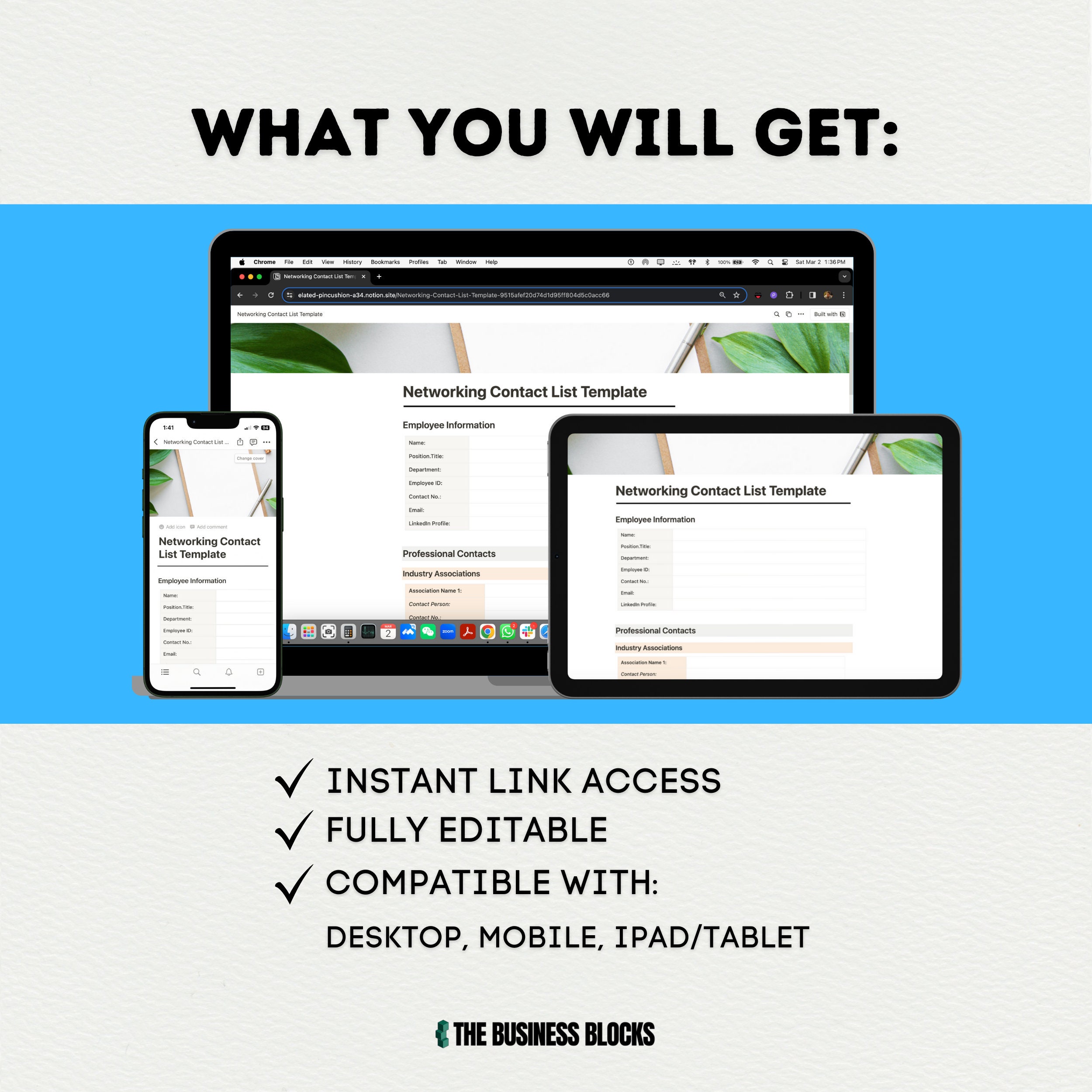 NOTION Networking Contact List Template Freelancer Networking Template Contact Management ...