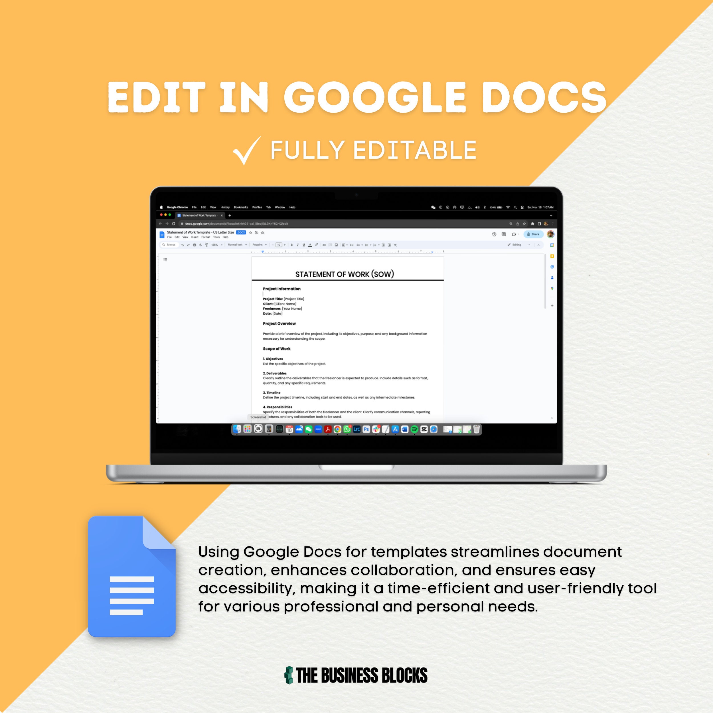 Statement of Work Template Project Scope Document SOW Template Work ...