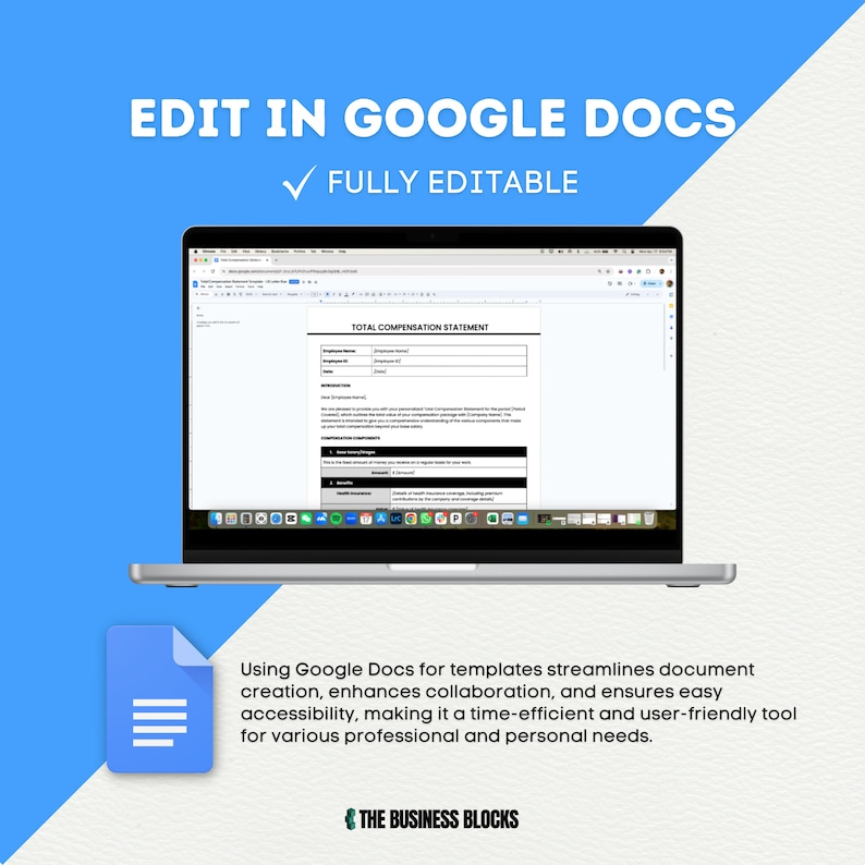 Total Compensation Statement Template: Employee Benefits Summary ...