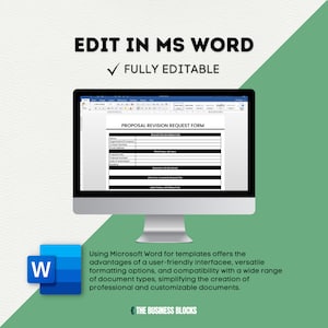 Proposal Revision Request Form Template (google Docs, MS Word) - Etsy