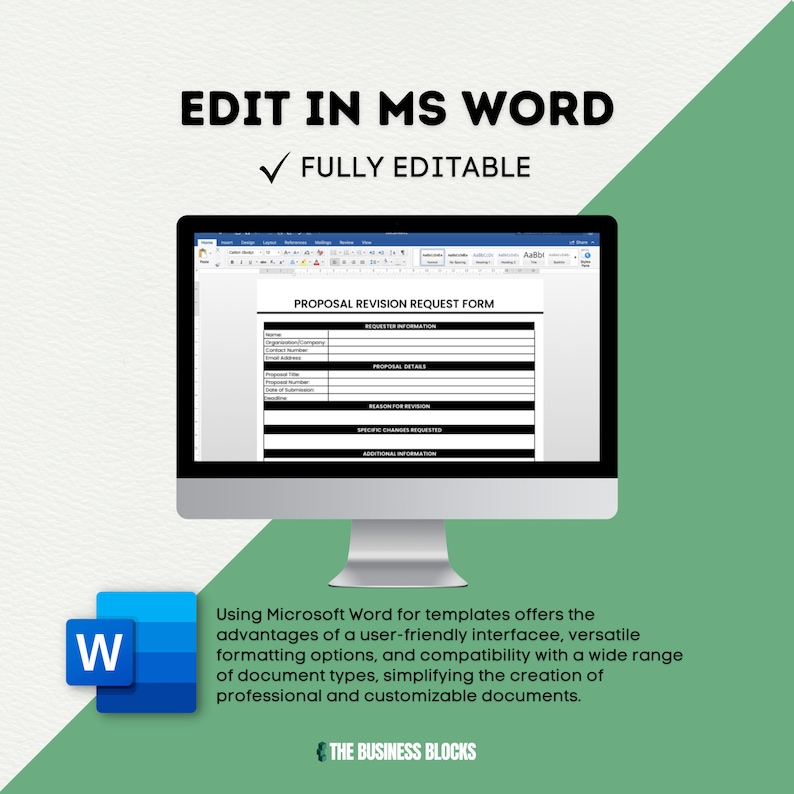 Proposal Revision Request Form Template (google Docs, MS Word) - Etsy
