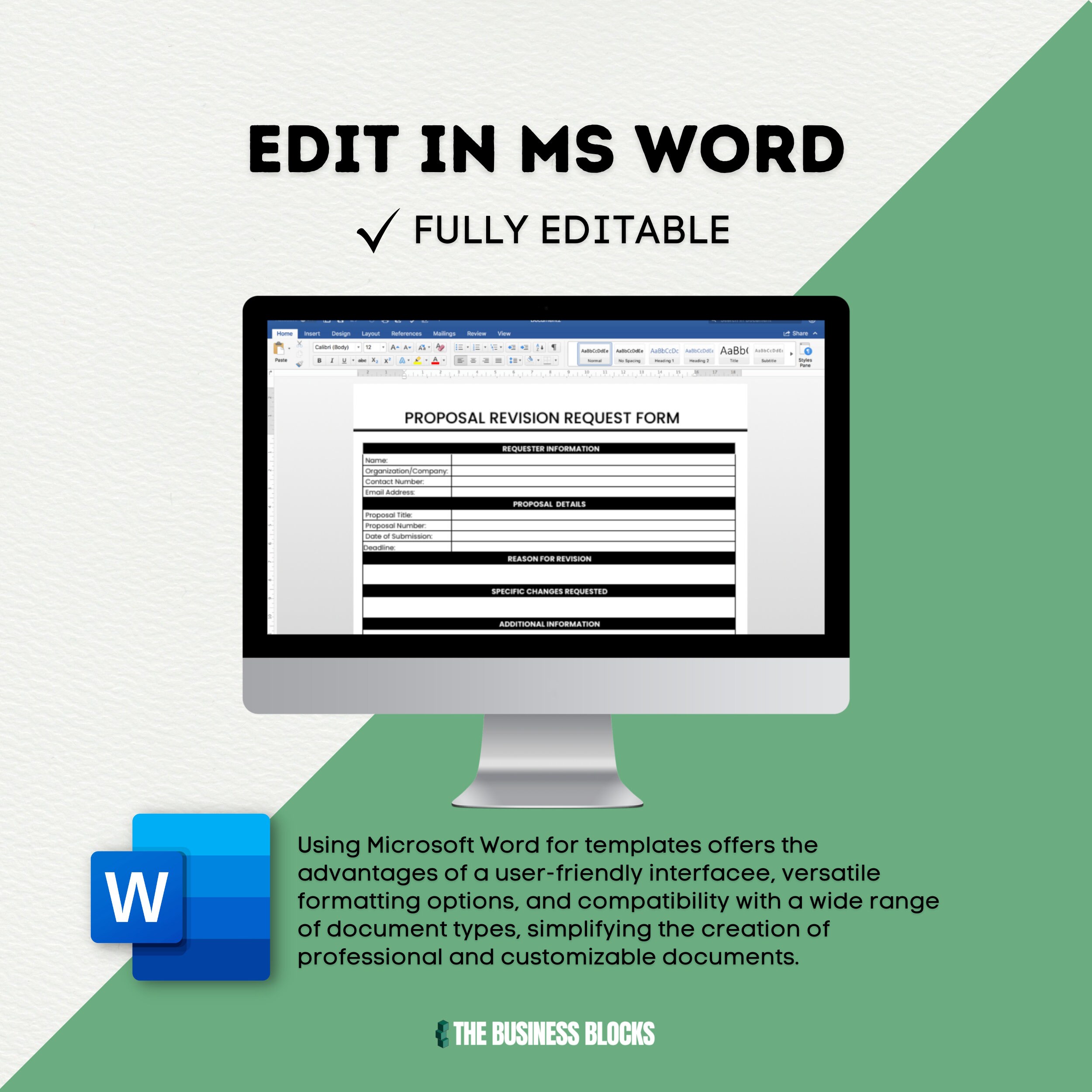 Proposal Revision Request Form Template (google Docs, MS Word) - Etsy