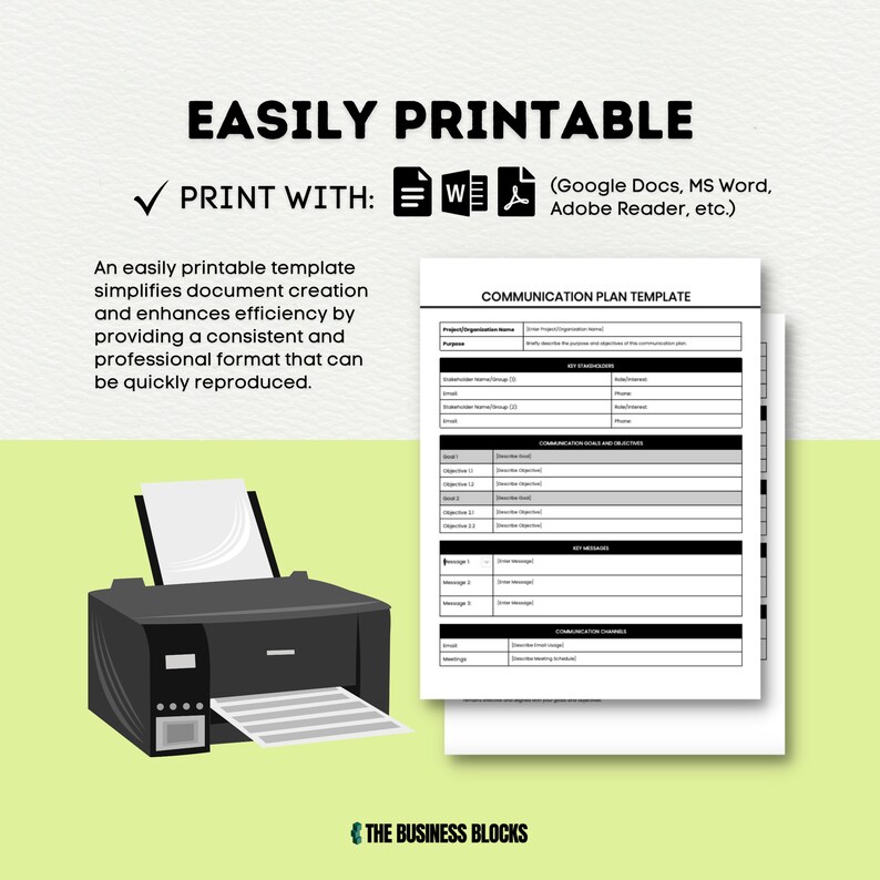 Communication Plan Template: Project Management for Small Business ...