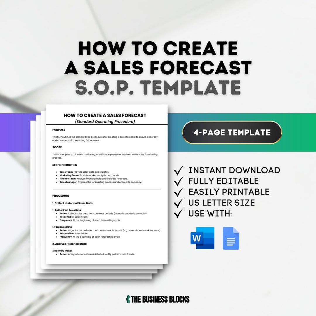 How to Create a Sales Forecast SOP Template Sales Forecasting SOP Guide Sales Forecast Procedure ...