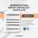 Workstation Setup Checklist Template Employee Onboarding Office ...
