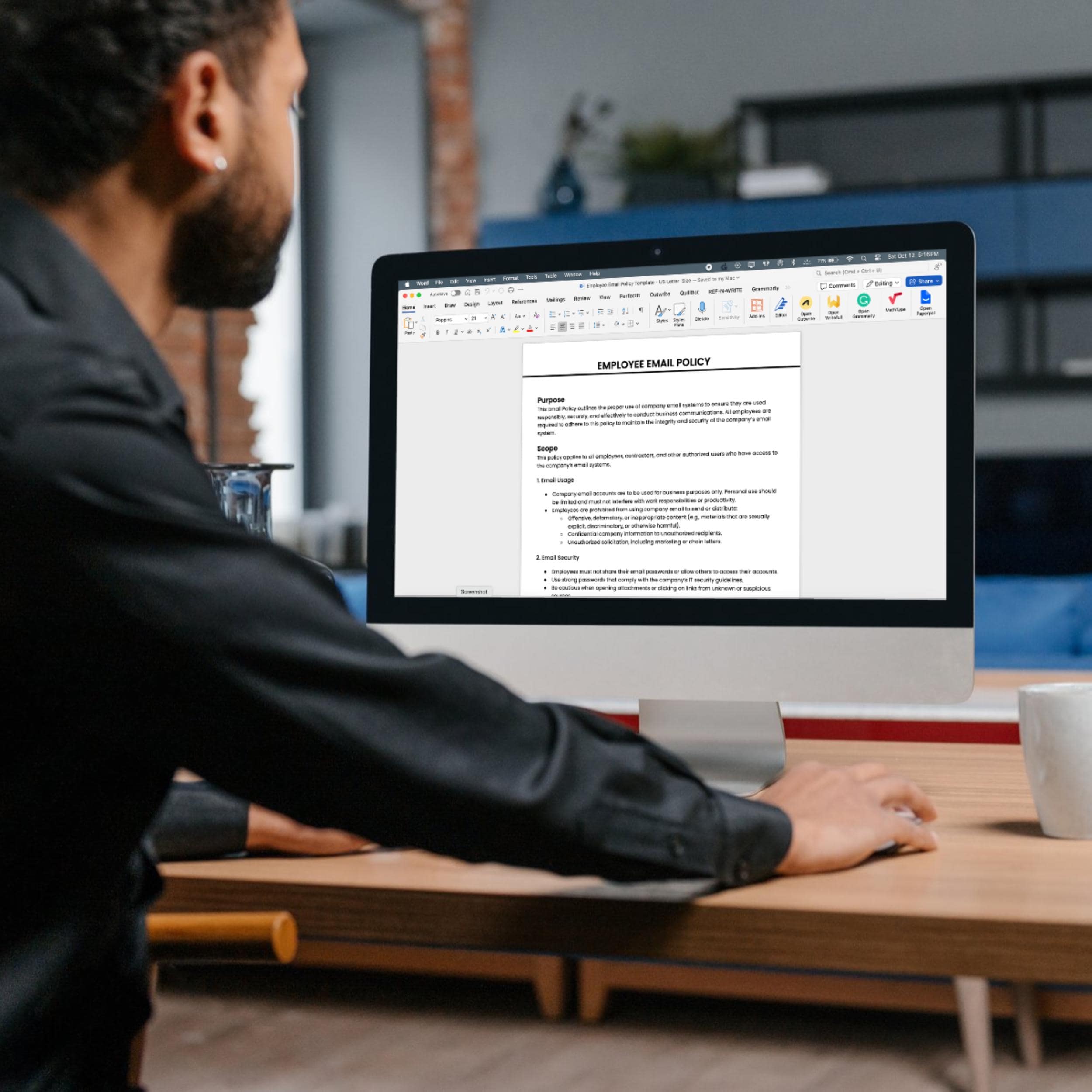 Employee Email Policy Template: Customizable Company Usage (digital ...