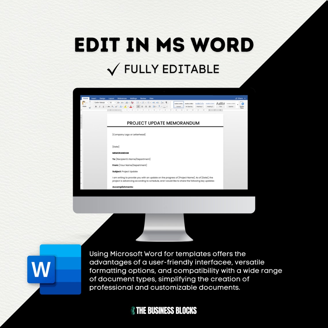 Project Update Memorandum Template Progress Report Memo Format Project ...