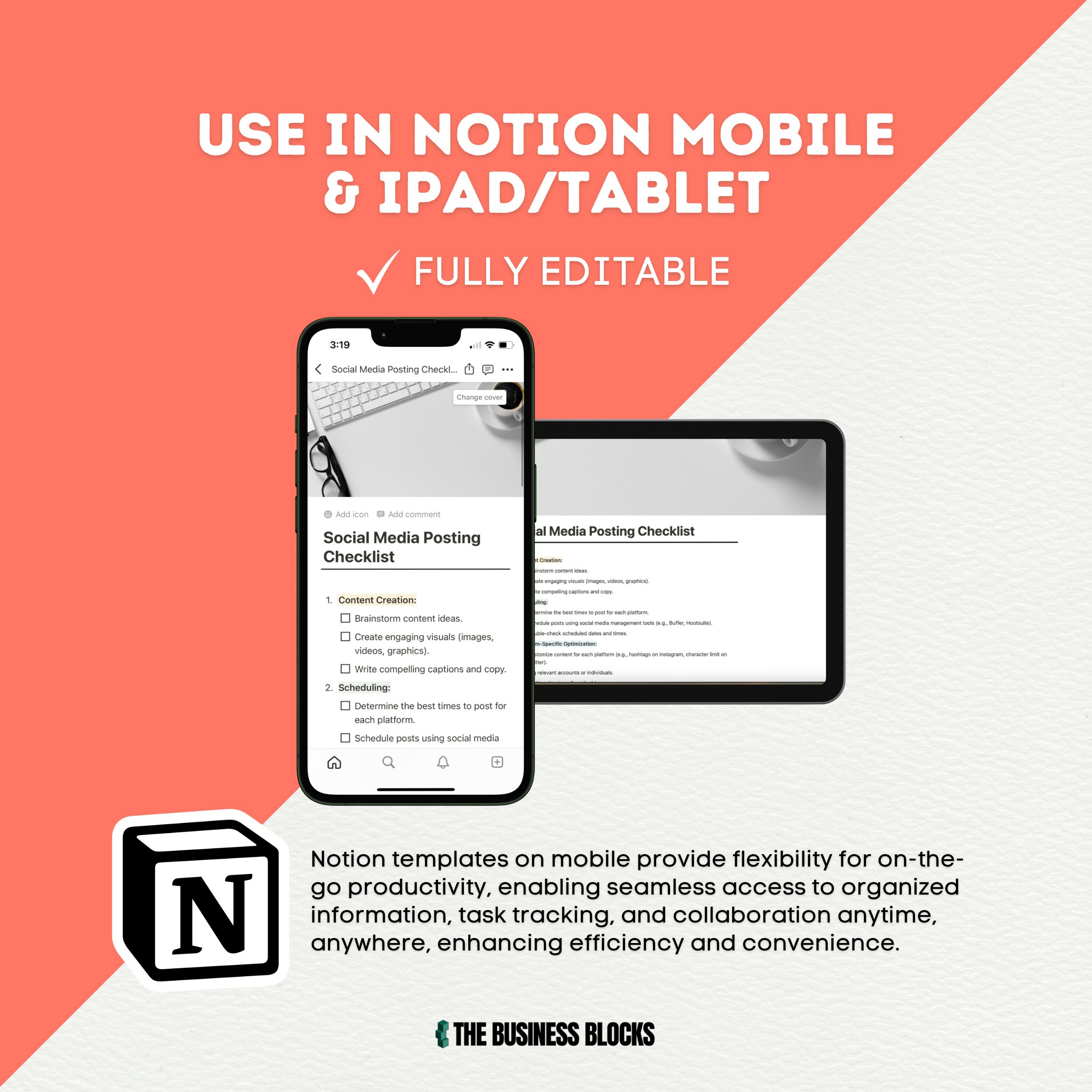 NOTION Social Media Posting Checklist Template Social Media Marketing ...