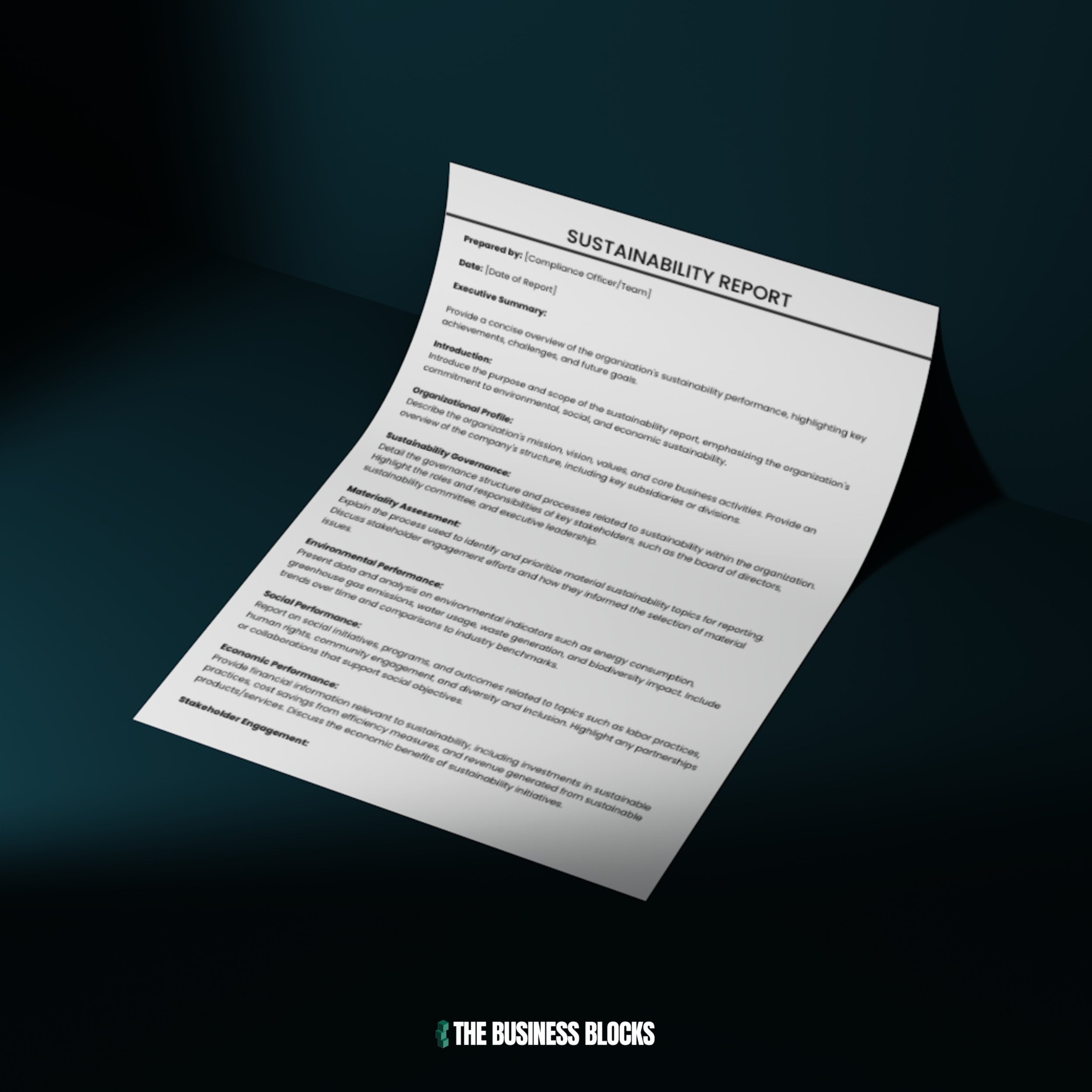 Sustainability Report Template: Environmental Impact Analysis (google ...