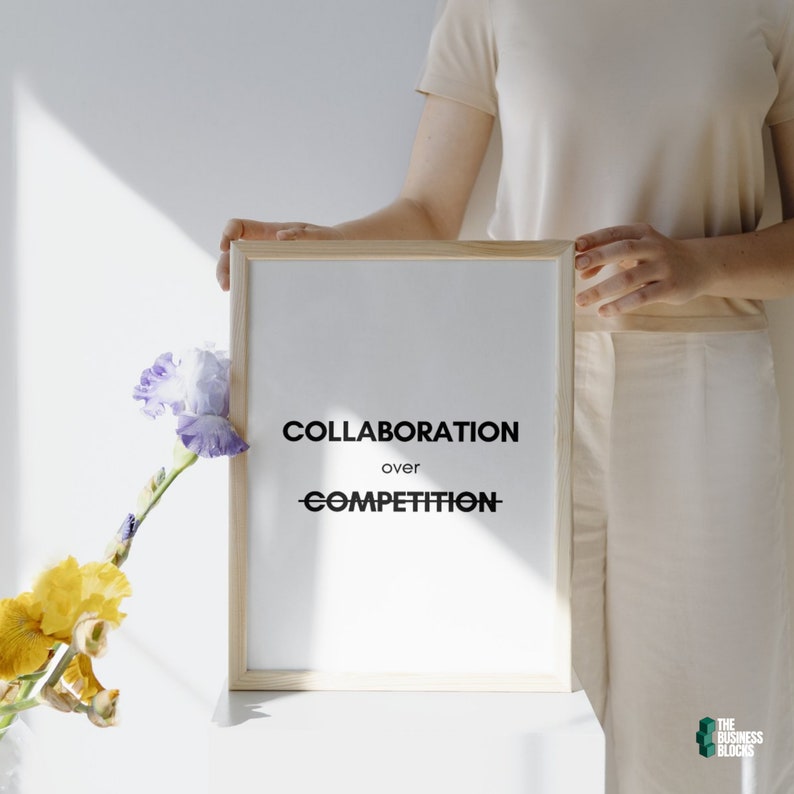 Collaboration Over Competition Print: Motivational Office Decor ...
