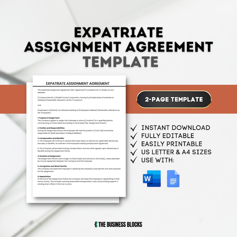 Expatriate Assignment Agreement Template: Global Relocation Contract ...