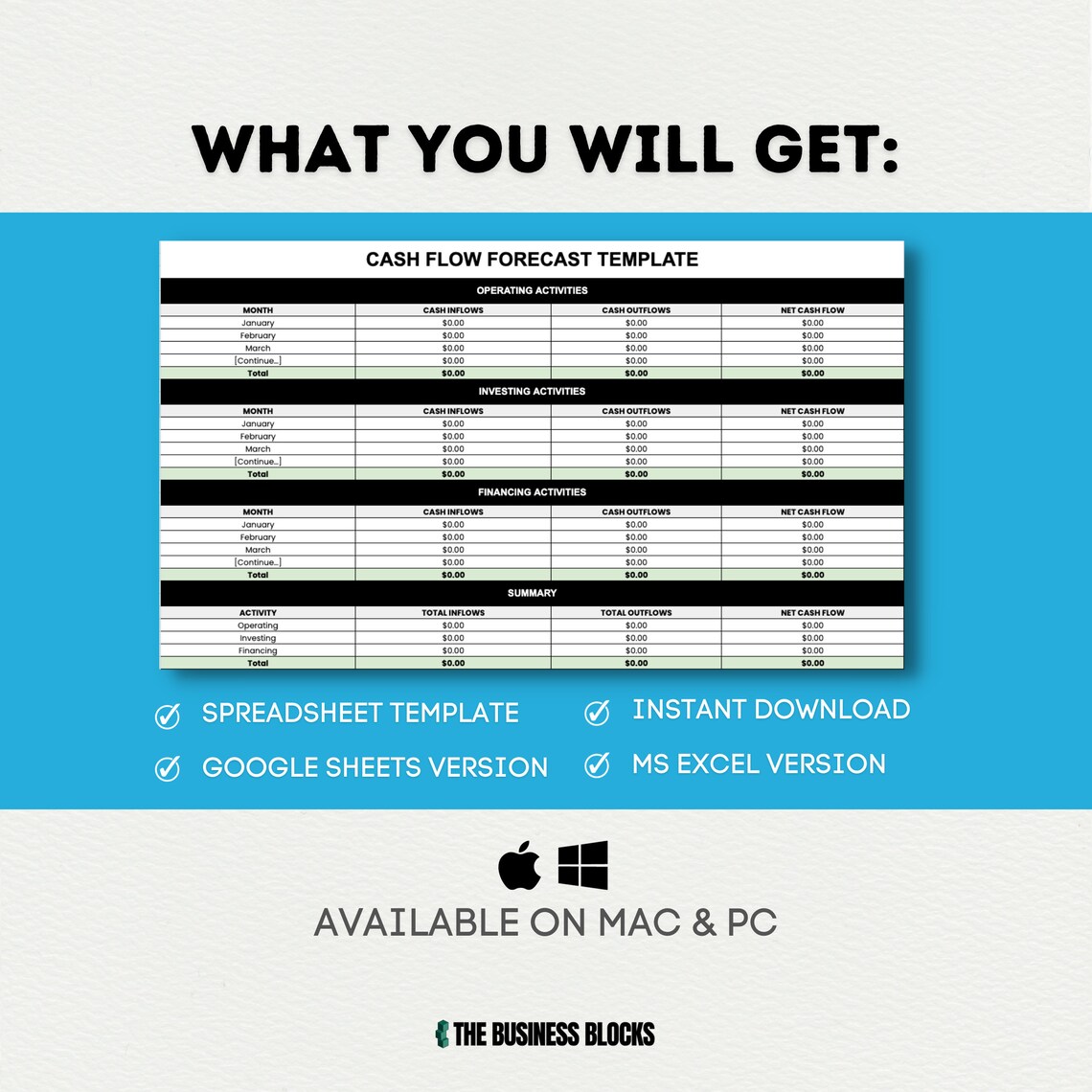 Cash Flow Forecast Template Financial Forecasting Template Small ...