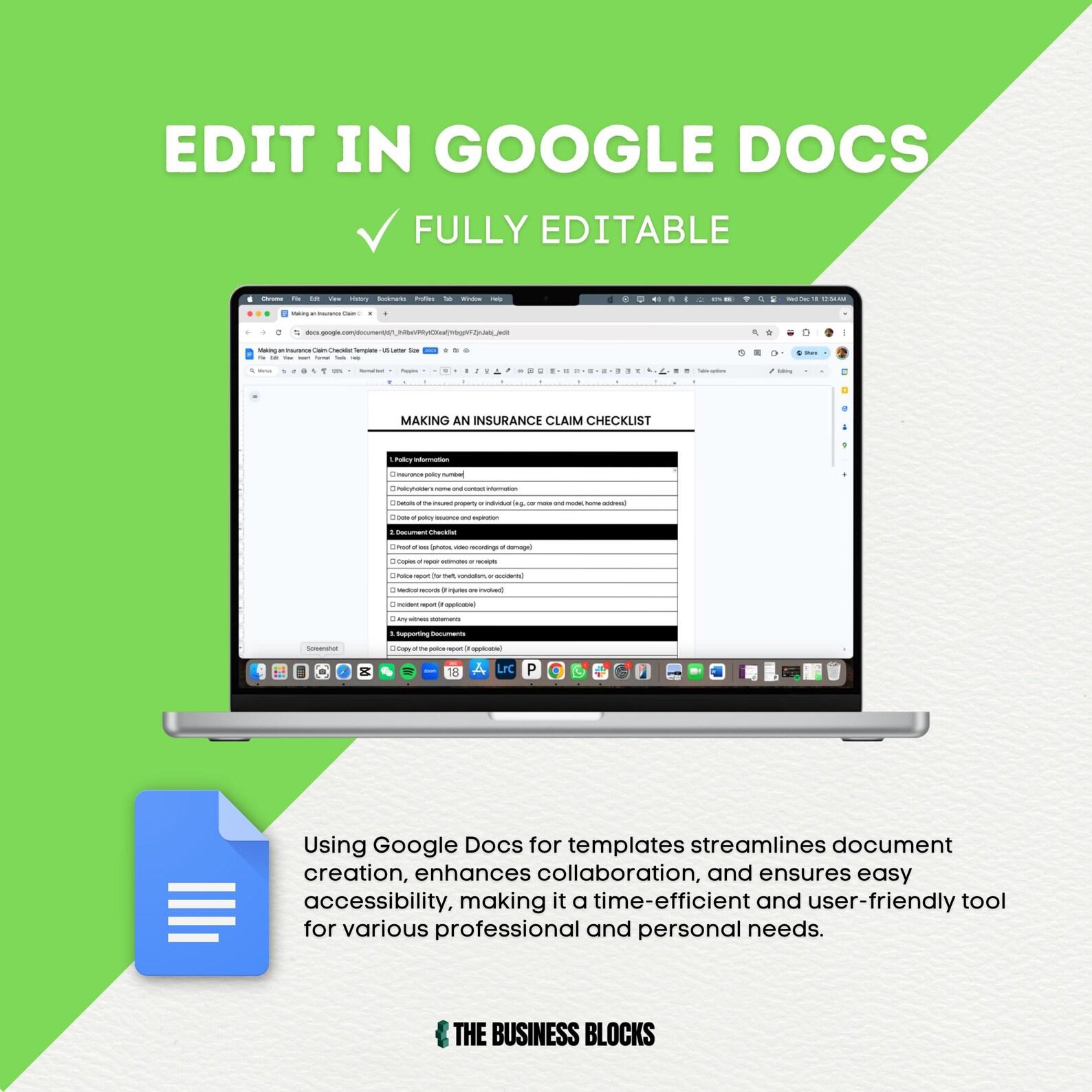 Insurance Claim Checklist Template: Claim Filing Guide (digital ...