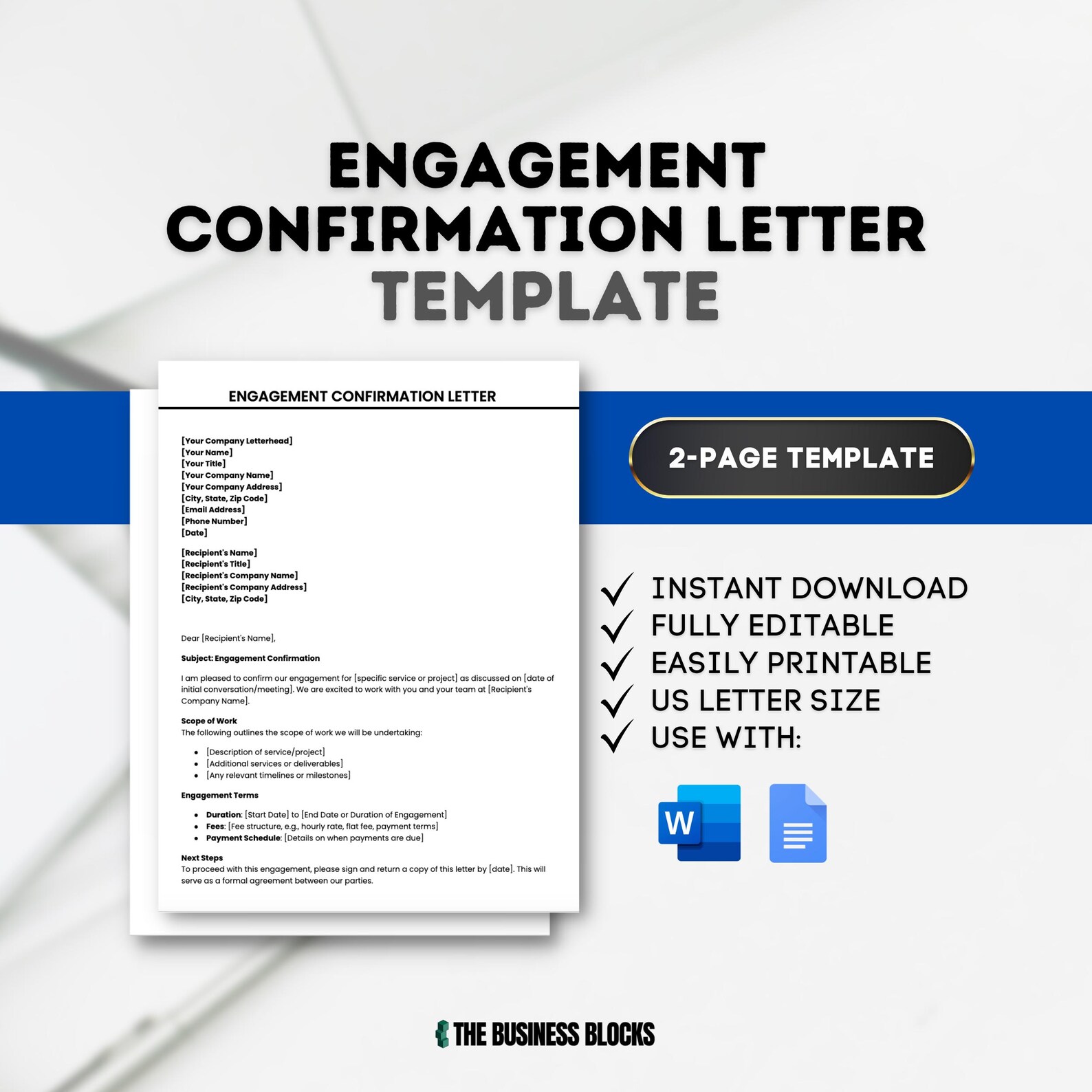 Engagement Confirmation Letter Template: Professional Client ...