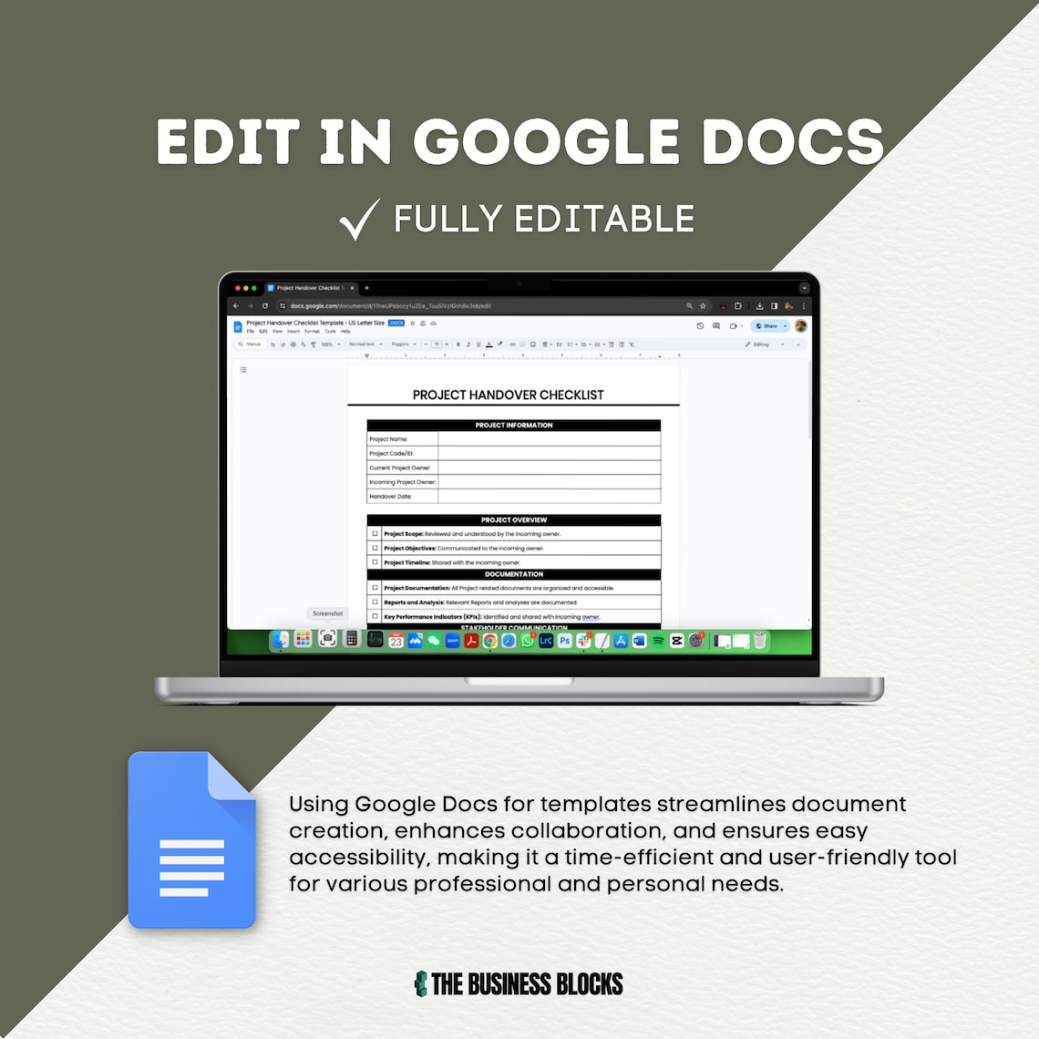 Project Handover Checklist Template Project Transition Checklist ...