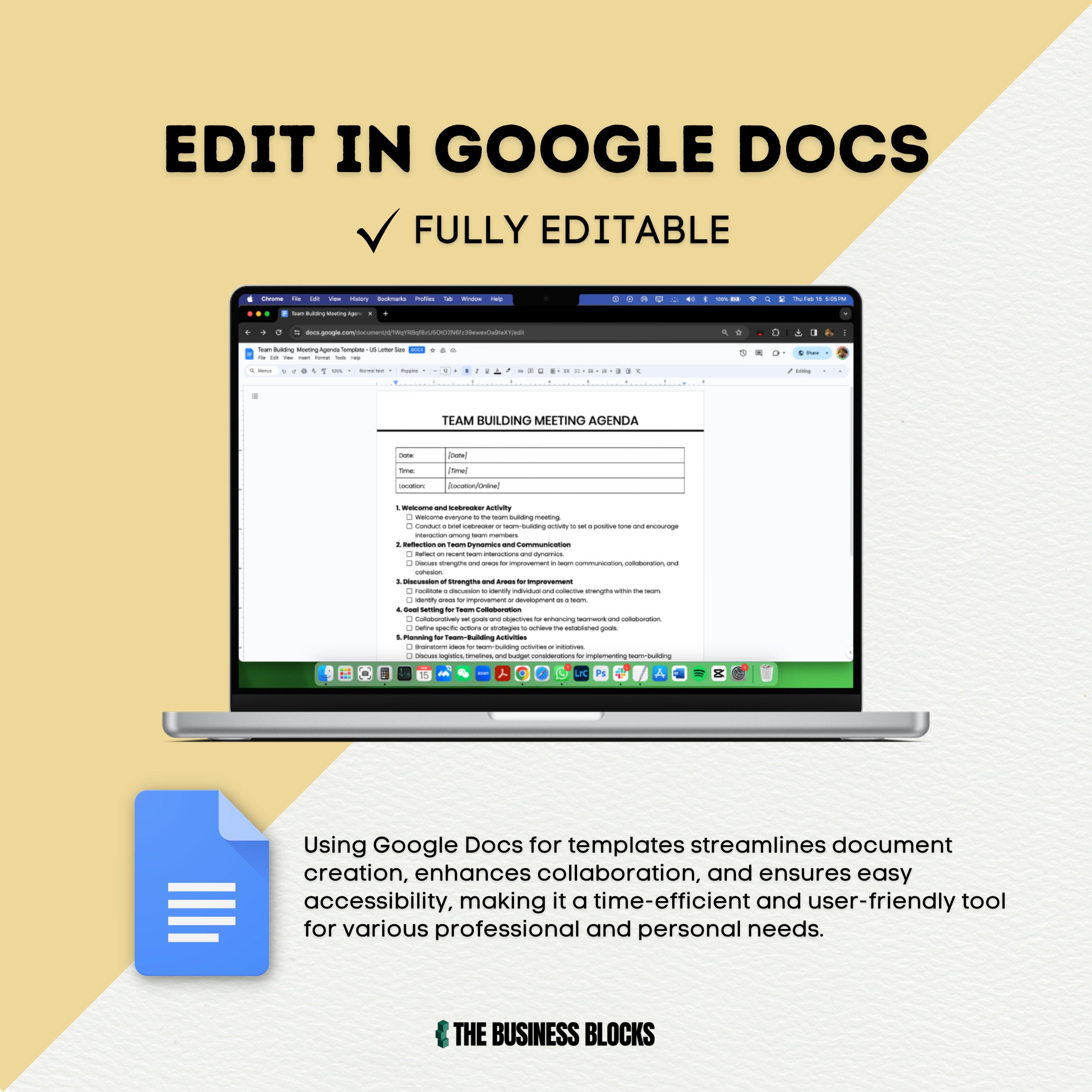 Team Building Meeting Agenda Template: Editable Session Plan (google ...