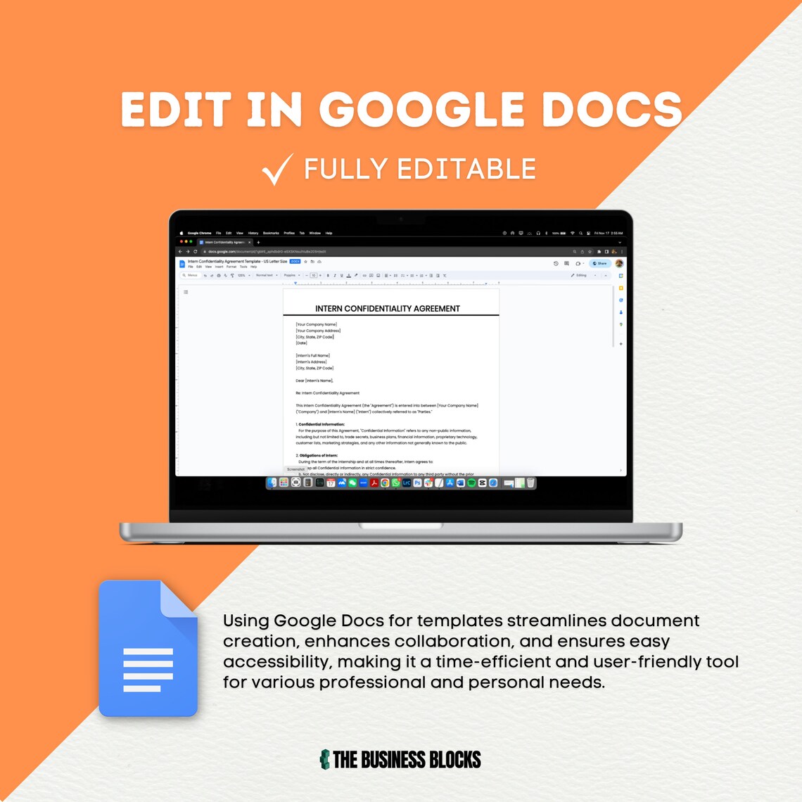 Intern Confidentiality Agreement Template Non-disclosure Agreement for ...